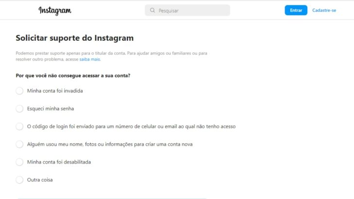 Veja como recuperar conta hackeada no Instagram em poucos passos Veja como recuperar conta hackeada no Instagram em poucos passos