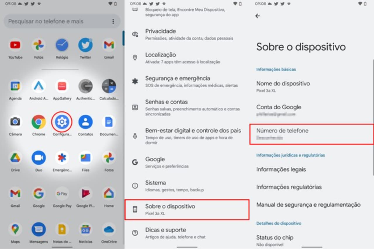 Como saber meu número em um celular Android